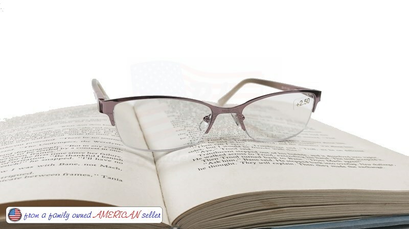 FREE STUFF! POLISHED METAL FRAME READING GLASSES WOMEN'S +1.25 -+3.50 ...