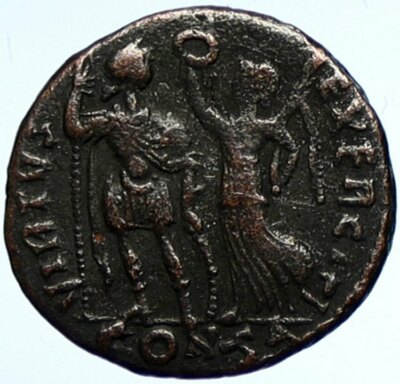 ARCADIUS Crowned by Victory CONSTANTINOPLE Authentic Ancient Roman Coin ...
