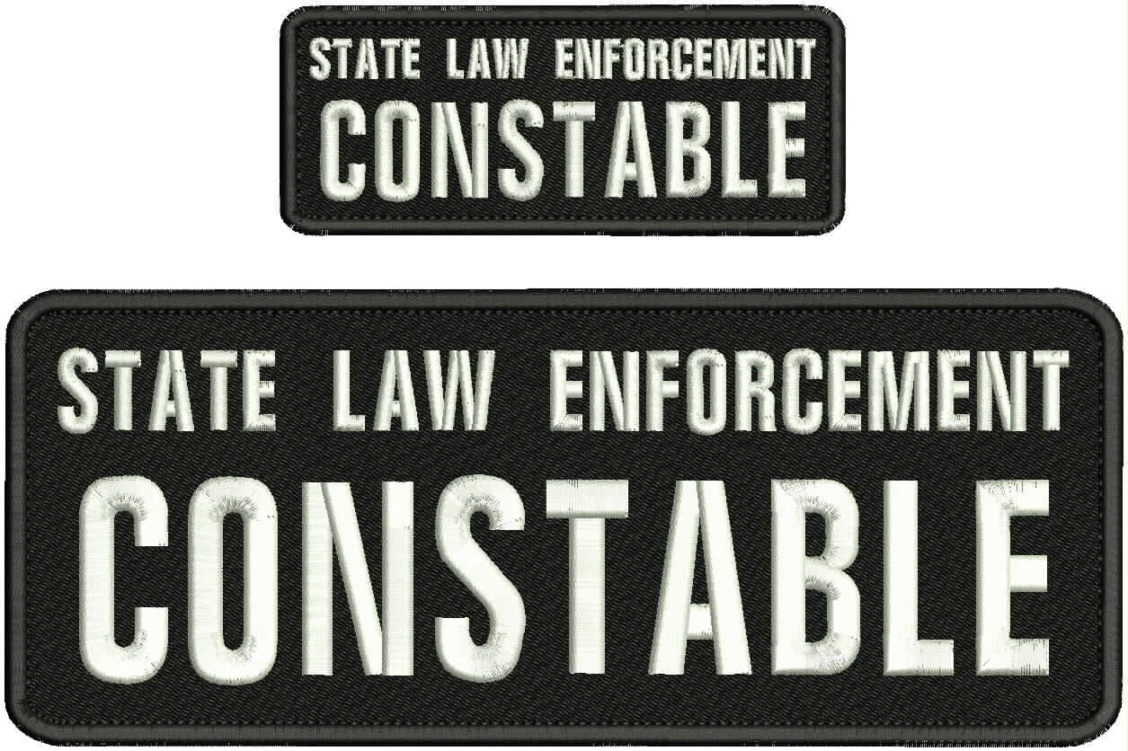 state law enforcement constable embroidery Patches 4x10 and 2x5hook on ...