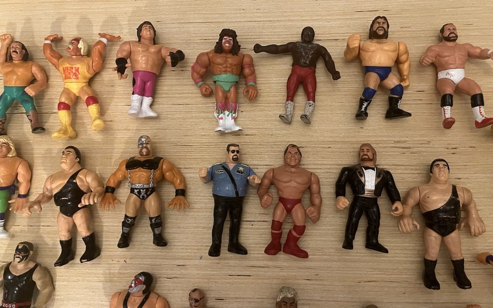 WWE WWF Hasbro Wrestling Figures Lot 22 Andre Hogan Mattel LJN Titan ...