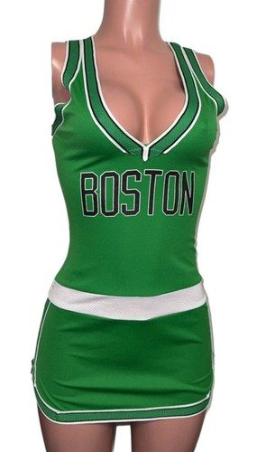 Leg Avenue NBA Sportycore Boston Celtics Cheerleader Mini Dress Cosplay ...