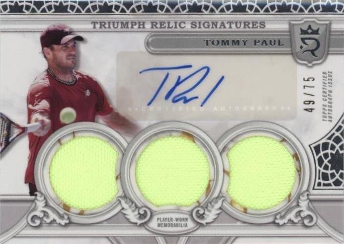 2024 Topps Royalty - Triumph Relic Signatures Tommy Paul #TRS-TP /75 ...