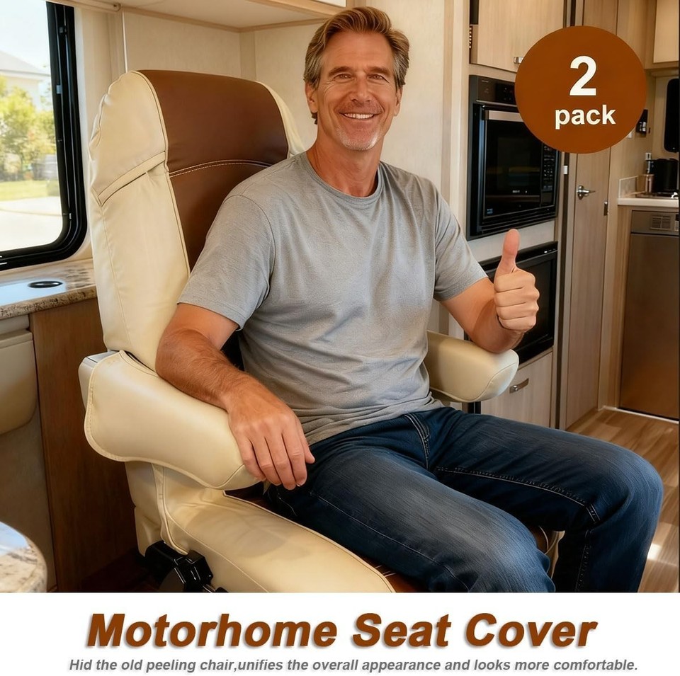 2 Pack RV Seat Covers for Captains Chairs,Motorhome Seat Covers for ...