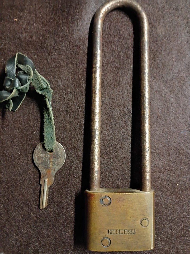 Antique Reece Cylinder Bicycle Lock with Original Key Made In USA WORKS ...