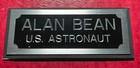 ALAN BEAN U.S. ASTRONAUT APOLLO 12 & MOONWALKER MODERN ERA NAMEPLATE | eBay