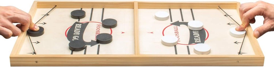 Big Size Desktop Winner PK Board Game Fast Sling Puck Game Family Toy ...