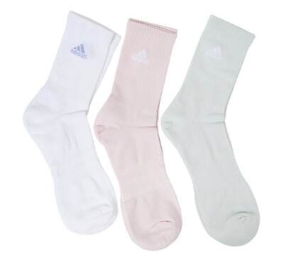 Adidas Men NSW Cushion Crew Ankle 3 Pairs Socks White 3PP Fashion Sock ...