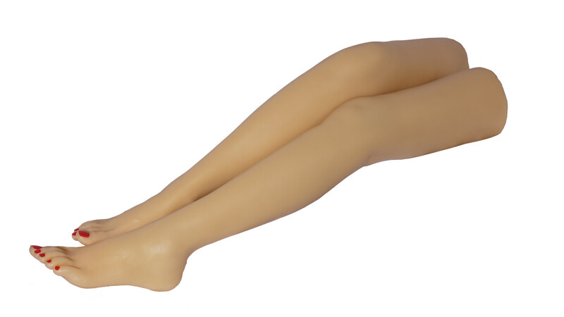 Lifelike Silicone Female long Legs Feet Mannequin Shoes Socks Display ...