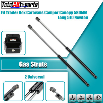 2x 580MM 510N Gas Struts for Caravans Camper Trailers Canopy Toolboxes ...