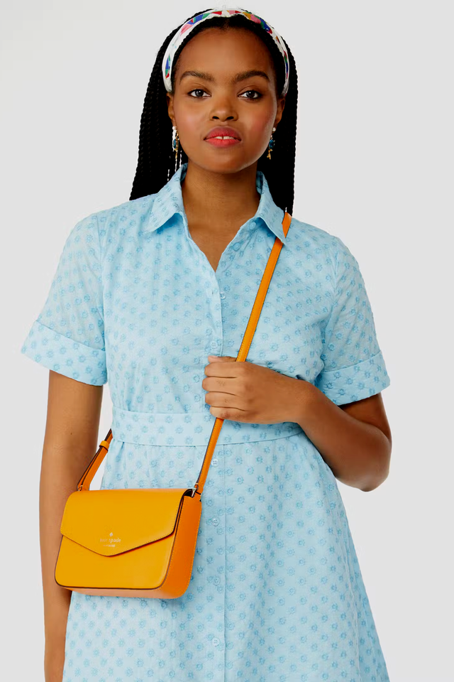 New Kate Spade Sadie Envelope Crossbody Turmeric Root | eBay