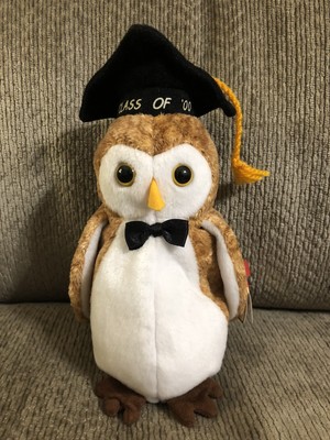 Ty Wisest Owl Beanie Baby Plush Class Of ‘00 Graduation Stuffed Animal ...