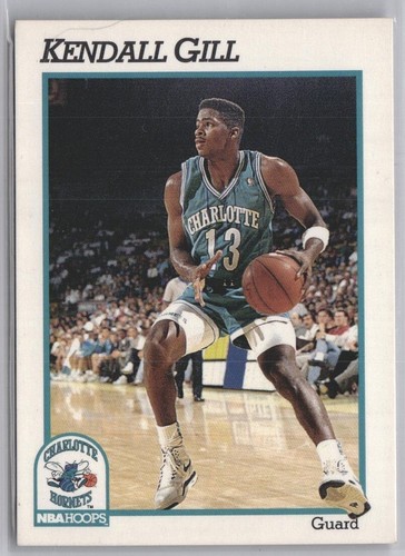 1991-92 Hoops Charlotte Hornets Basketball Card #21 Kendall Gill | eBay
