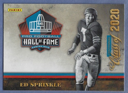 Ed Sprinkle 2020 Panini NFL Hall of Fame Class of 2020 Football Card ...