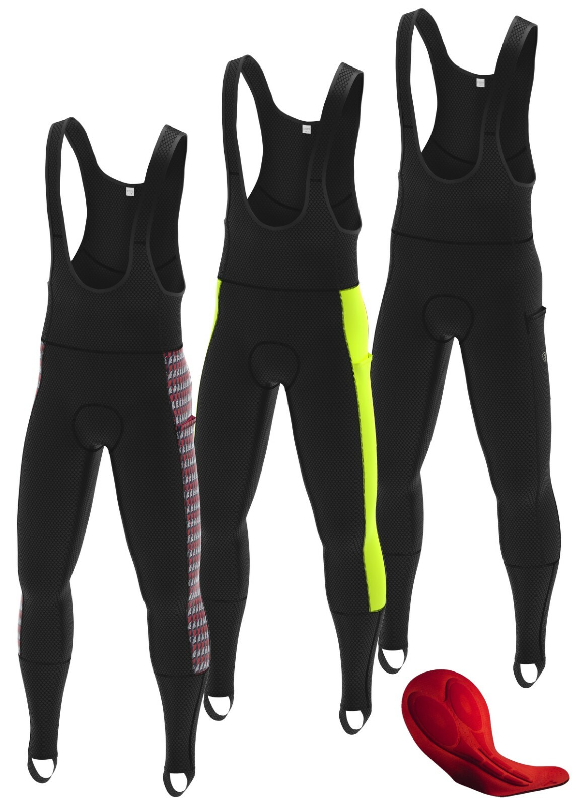 Men’s performance cycling bib tights winter gel padded leggings cycling ...