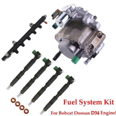 Fit For Bobcat Doosan D34 Engine Fuel Injectors / Fuel Injection Pump ...
