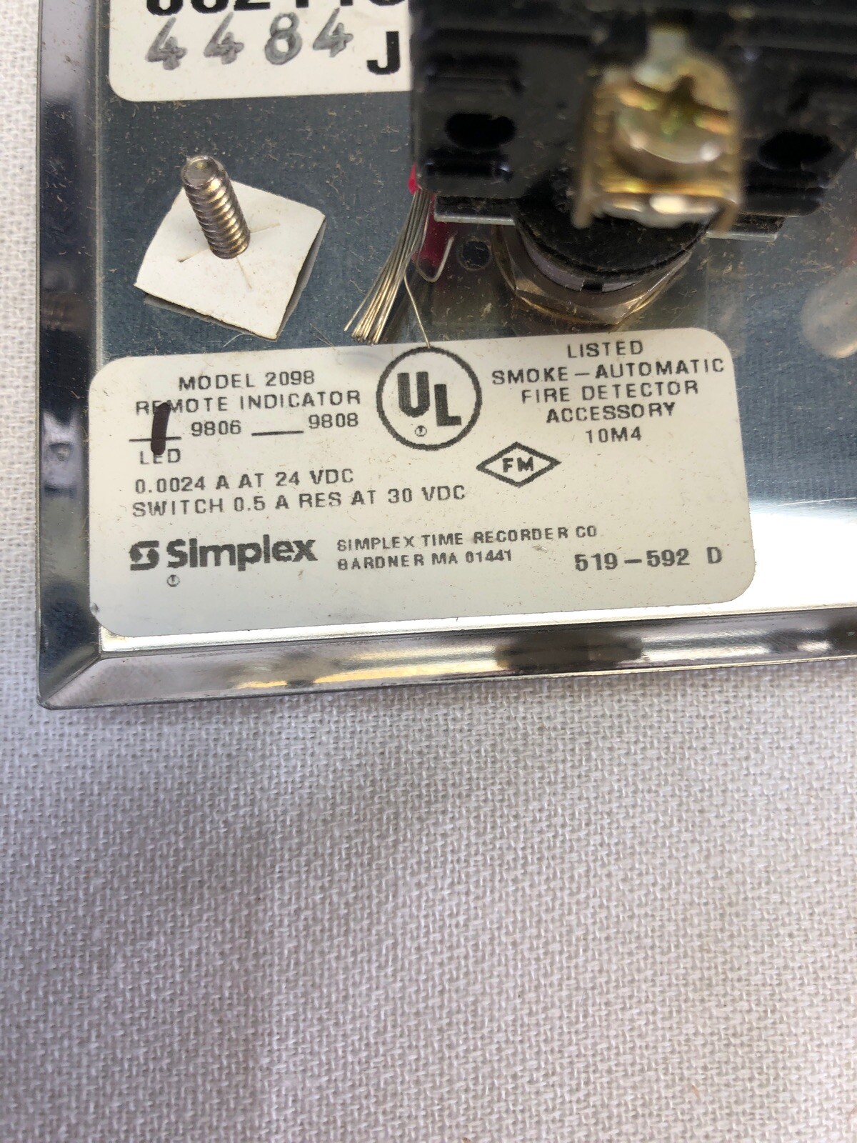 Simplex Remote Indicator 2098-9806 | eBay