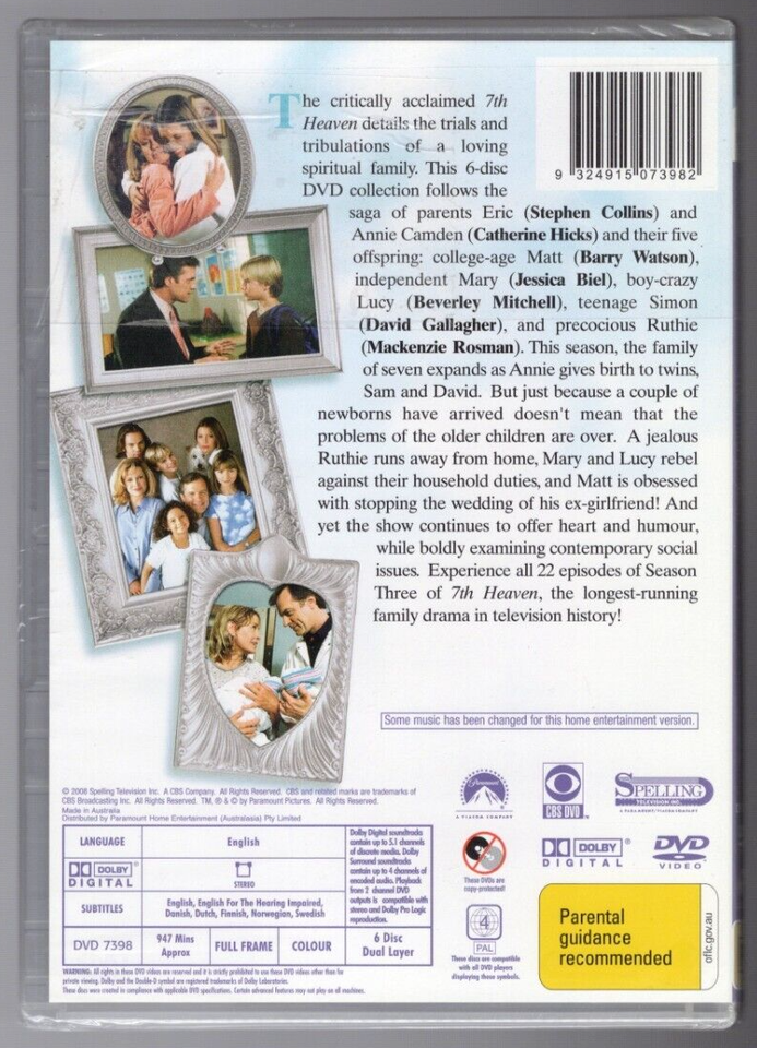 7th Heaven - The Third Season - DVD (Brand New Sealed) | eBay