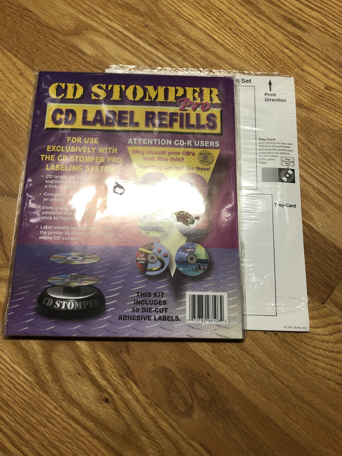 CD STOMPER PRO CD LABEL REFILLS 50 DIE-CUT ADHESIVE LABELS | eBay