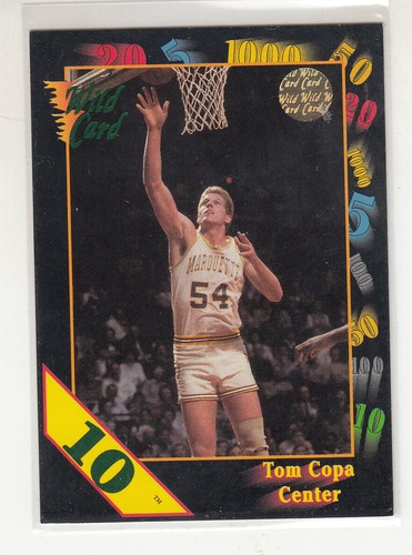 TOM COPA 1991-92 Wild Card NCAA 10 Stripe Parallel #102 Marquette Mint ...