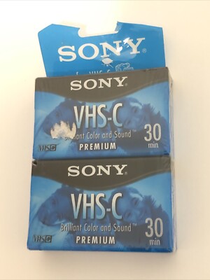 Sony VHS C Premium Grade TC 30VHGL 30 Min Camcorder Two Sealed | eBay