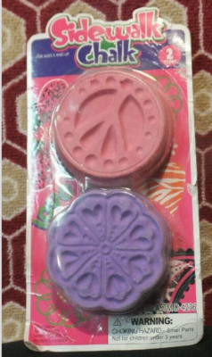 Peace sign, Sidewalk Chalk Set of 2, Colors, Pink, Purple | eBay