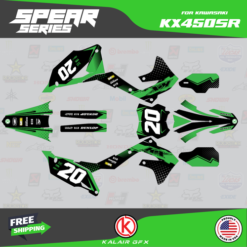 Graphics Decal Kit for Kawasaki KX450SR 2022 2023 Spear - Green | eBay