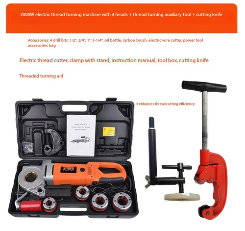HighPower Handheld Electric Pipe Threading Machine Pipe Tapping and ...