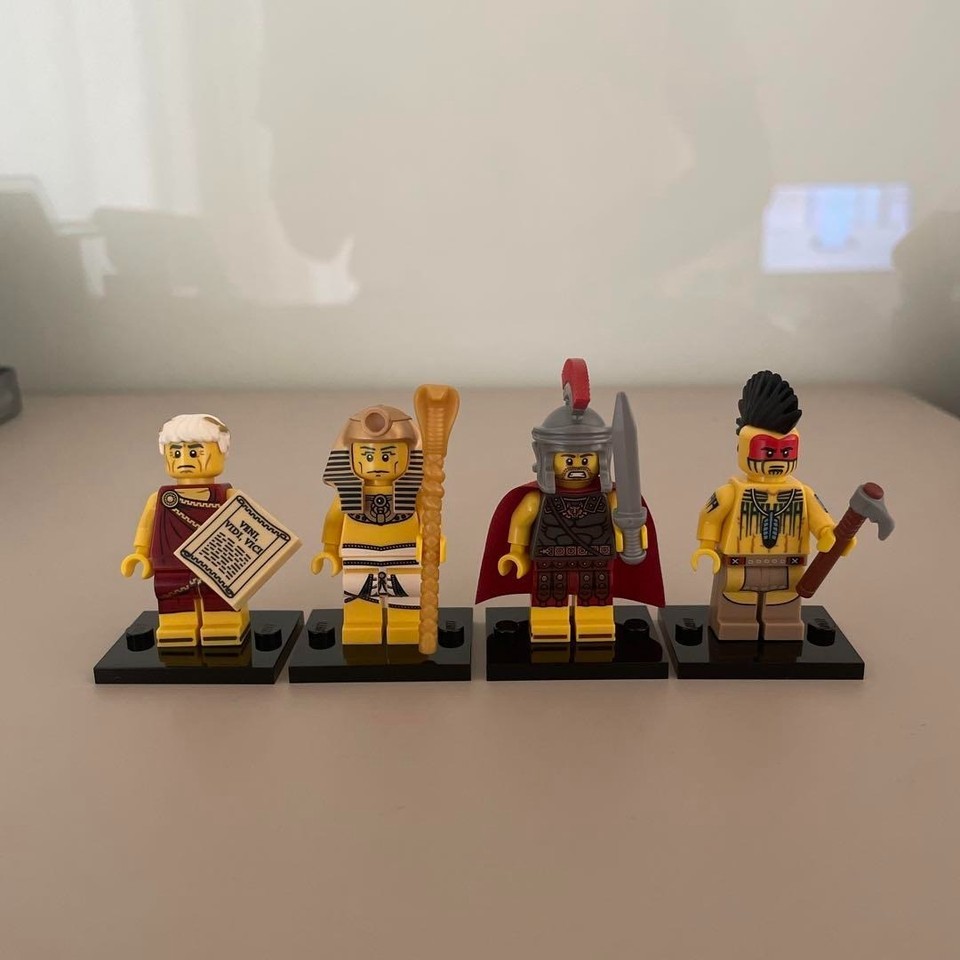 LEGO Minifigure Series – Roman Emperor, Native Warrior, Roman Commander ...