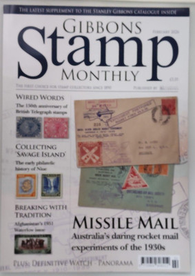 Gibbons Stamp Monthly magazine Feb 2026 Australia 1930's rocket mail ...
