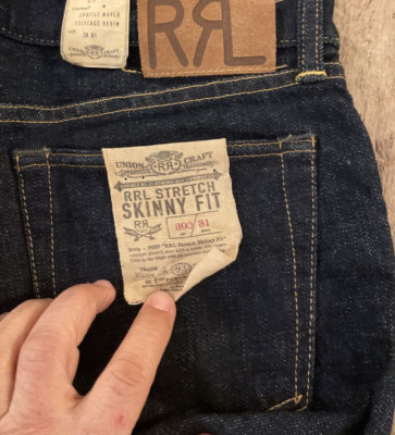 rrl double rl 24 stretch skinny fit Japan woven jeans selvedge denim ...