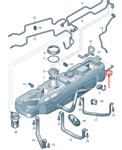 NEW VOLKSWAGEN CRAFTER 2F MK1 FUEL TANK BREATHER LINE 2E3201167 2E3-201 ...