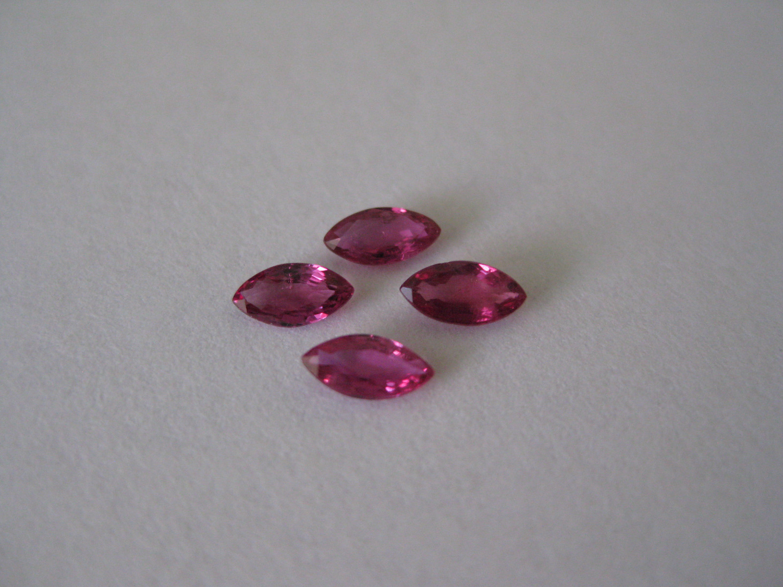 4 Pieces Marquise W 2.6 x L 5 MM. Natural Red Thai Rubies Loose ...