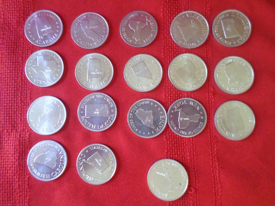 Vintage Shell's Coin Game Tokens Lot - Presidents, Facts/Faces & States ...