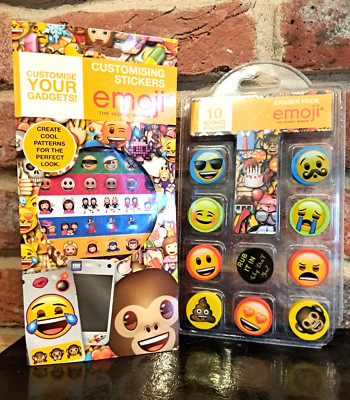 Branded Emoji Set 10pk Rubber & Emoji Customising Gadget Stickers ...