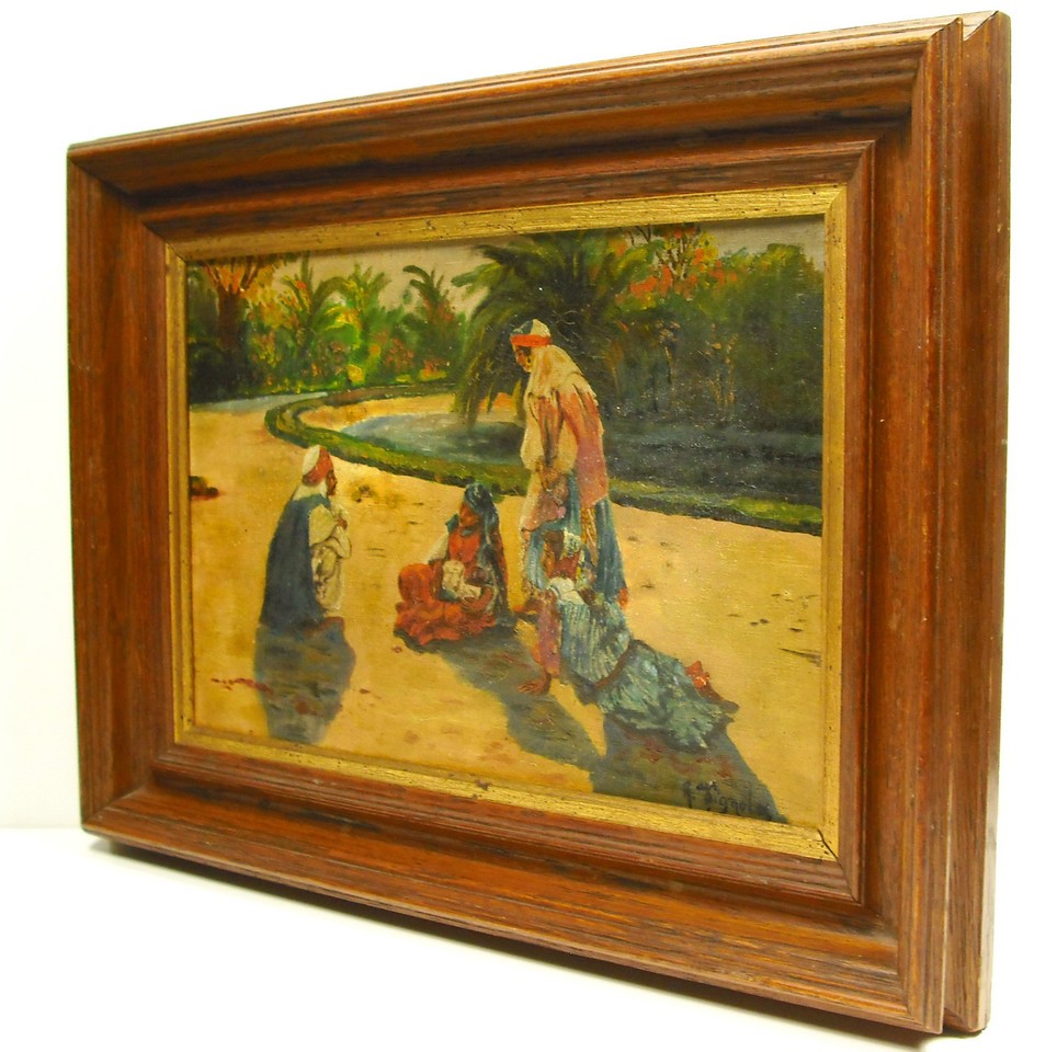 Orientalist Scene in a Palm Grove Xavier VIÑOLAS Vignolas Paint | eBay