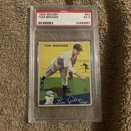 1934 GOUDEY #44 TOM BRIDGES PSA 5 Baseball Card | eBay