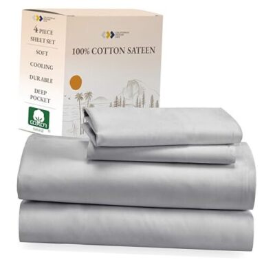 Soft Cooling Sheets, 100% Cotton Sheets Size Bed Sheets King 04 - Light ...