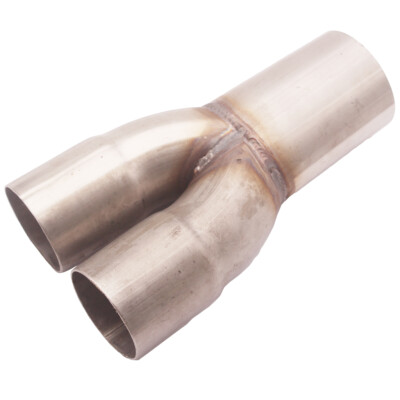 New 2-1 SS Exhaust Merge Collector Dual 2" ID Inlet Single 2.5" OD ...