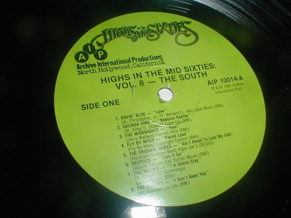 HIGHS In Mid 60's PEBBLES Vol 8 THE SOUTH LP Garage Punk Pop Rock 45's ...
