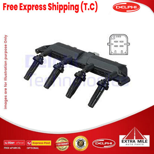 Ignition Coil EURO For PEUGEOT 206 1.6L TU5JP (NFZ) 8v 4cyl 65kW 01/99 ...
