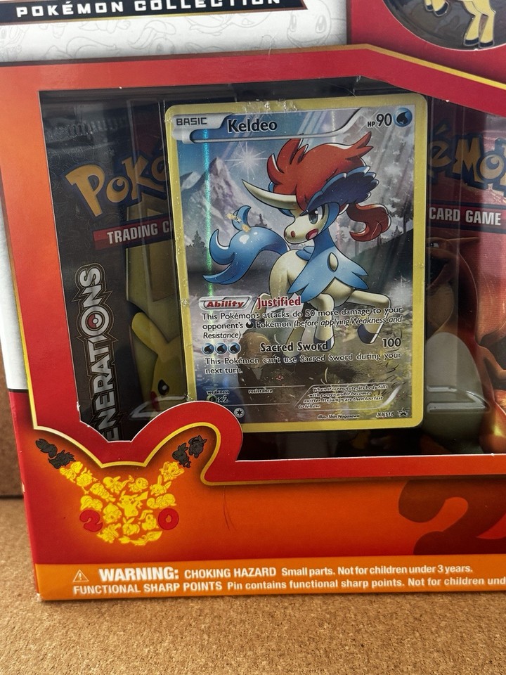 Pokemon 2016 XY Generations Keldeo Mythical Pin Collection Box Sealed ...