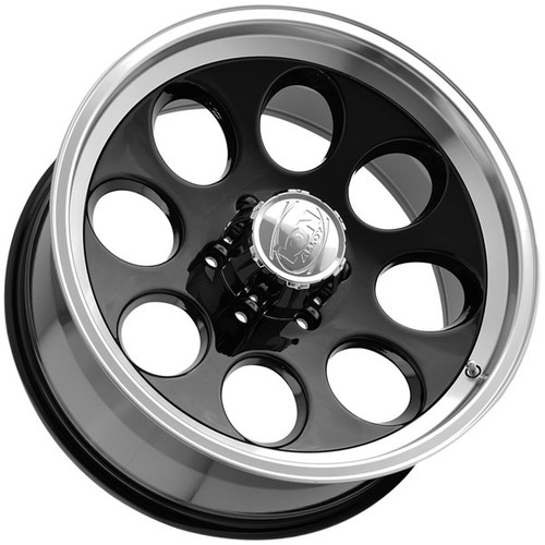 (Set of 4) Ion 171 15x8 6x4.5" -27mm Black/Machined Wheels Rims 15 ...
