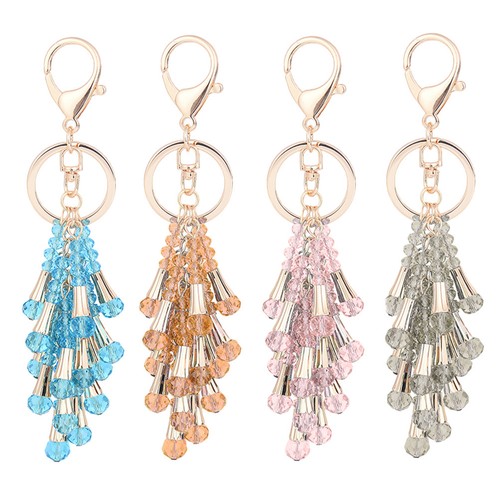 1pc Tassels Rhinestone Key Ring String of Beads Keychain for Bag ...