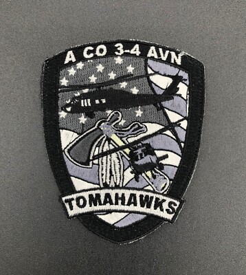 A Co 3-4 AVN Tomahawks Blackhawk Army Aviation Unit Patch OIF OEF | eBay