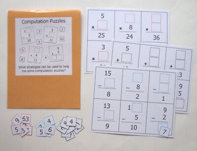 Teacher Made Math Game Educational Learning Activity Computation ...