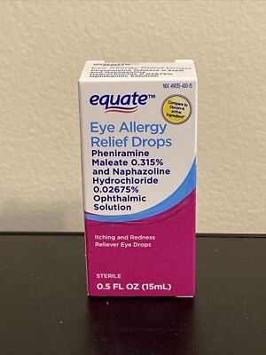 Equate Eye Allergy Relief Drops, 0.5 fl oz | eBay