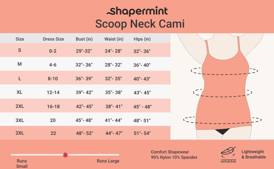 Empetua by shapermint Women's Size 3XL Black Round Neck Control Tank ...