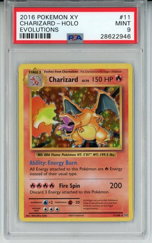 2016 POKEMON ÉVOLUTIONS CHARIZARD #11 HOLO FOIL PSA 9 MINT #28622946 | eBay