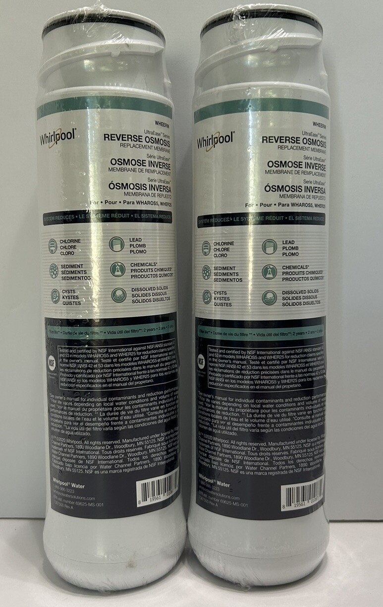 Whirlpool UltraEase Reverse Osmosis Membrane #WHEERM FITS WHER25 SYSTEM ...
