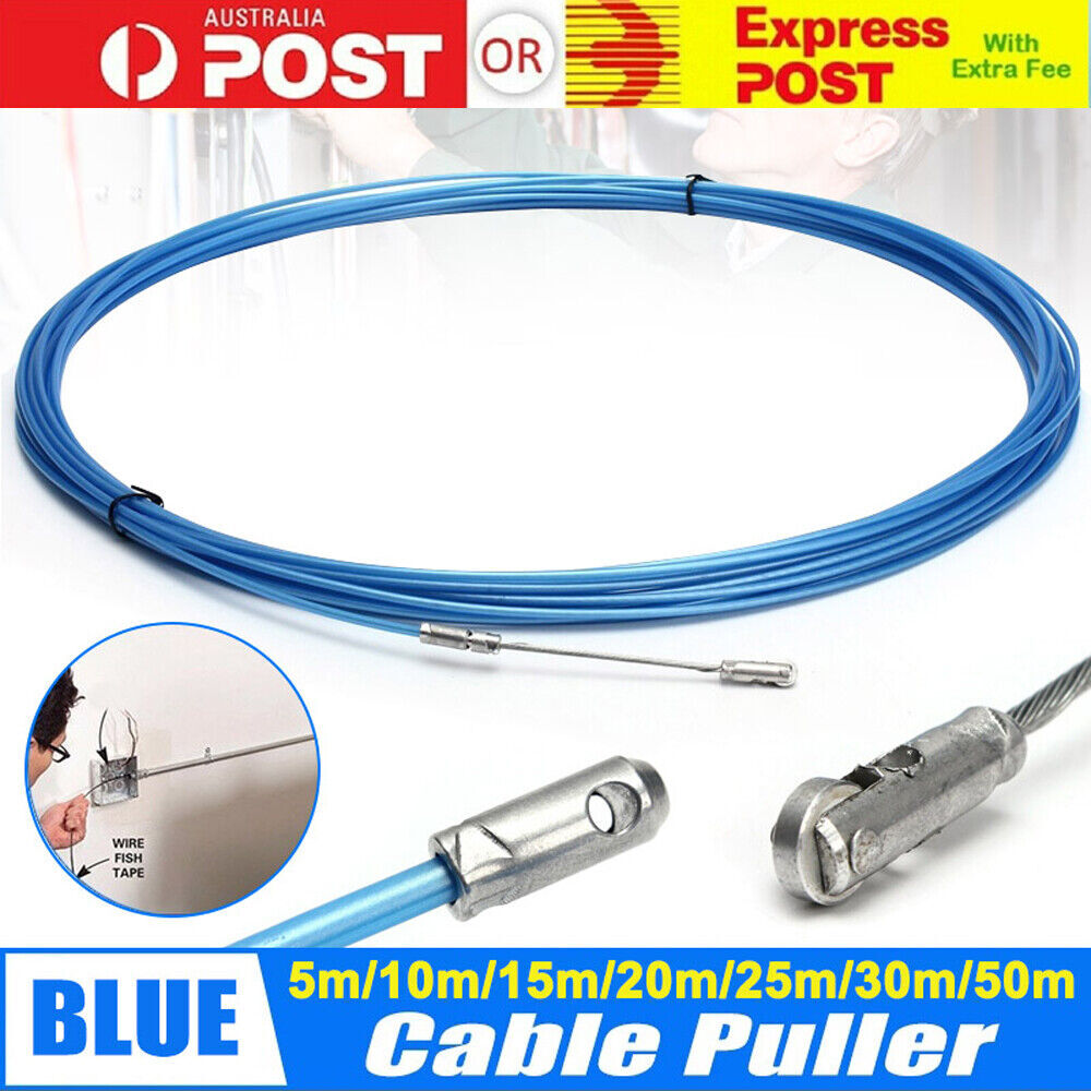 5-50m Cable Fish Push Puller Conduit Snake Cable Rodder Fish Tape Wire ...